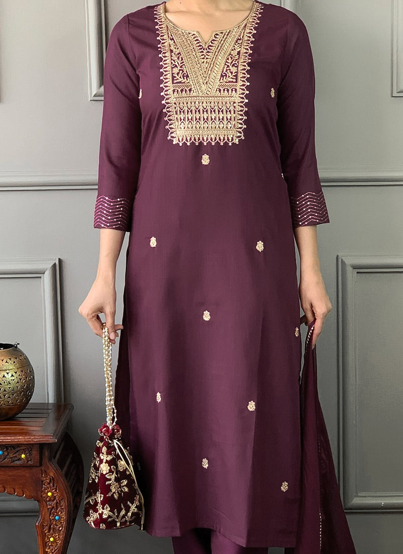 Buy Salwar Kameez Straight Pant Suit For Wedding & Bridal