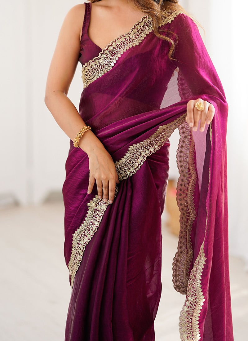Shop Latest Embroidered Sarees Online Collection -Cbazaar