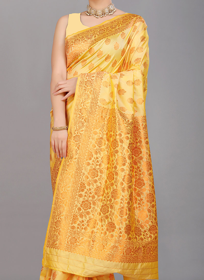 Shop Yellow Sarees Online | Purchase Yellow Sarees Online