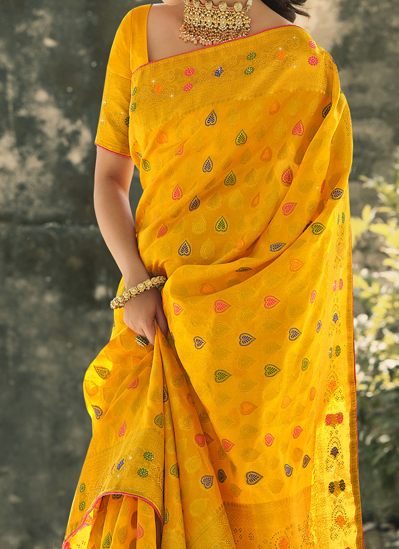 Shop Yellow Sarees Online | Purchase Yellow Sarees Online