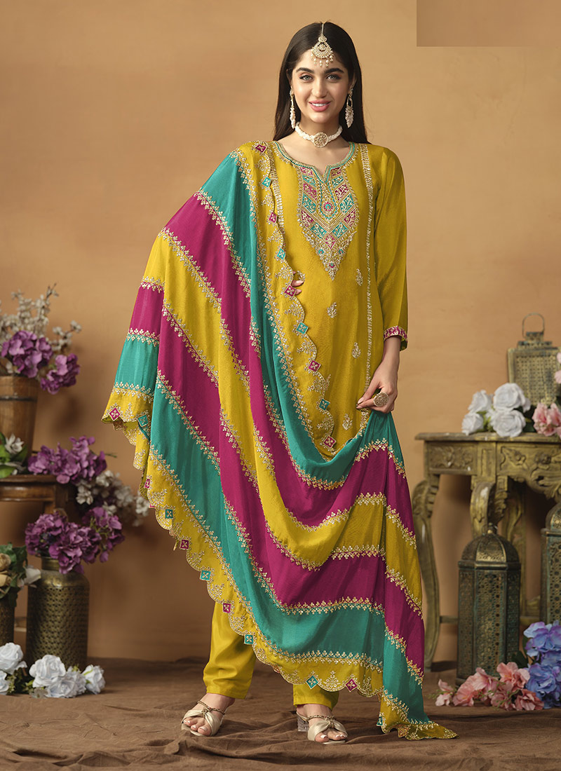 Buy Yellow Salwar Kameez | Latest Yellow Salwar Kameez Designs