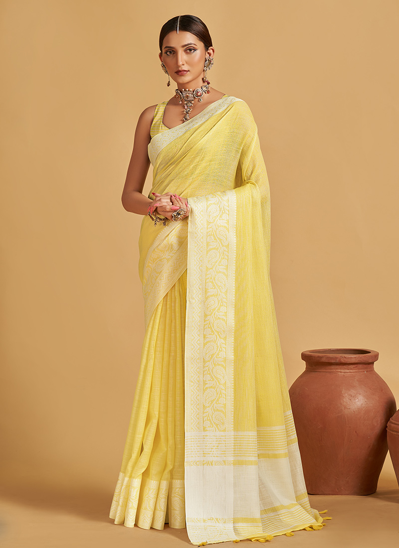 Shop Yellow Sarees Online | Purchase Yellow Sarees Online