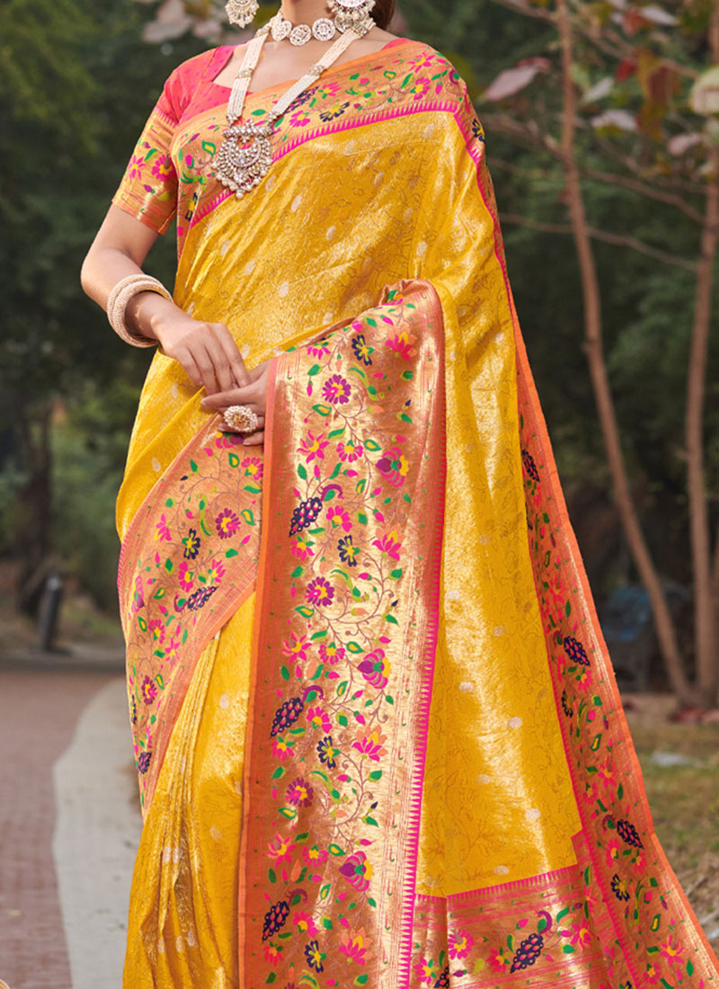 Shop Yellow Sarees Online | Purchase Yellow Sarees Online