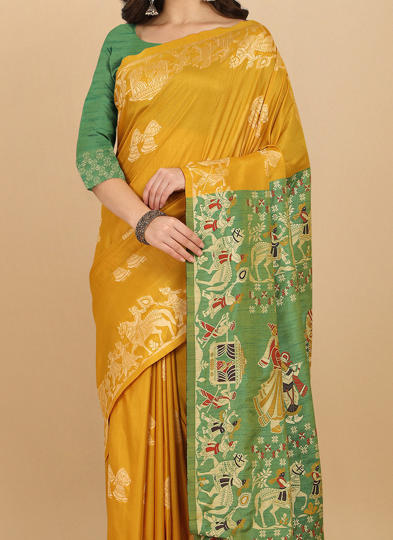 Shop Yellow Sarees Online | Purchase Yellow Sarees Online