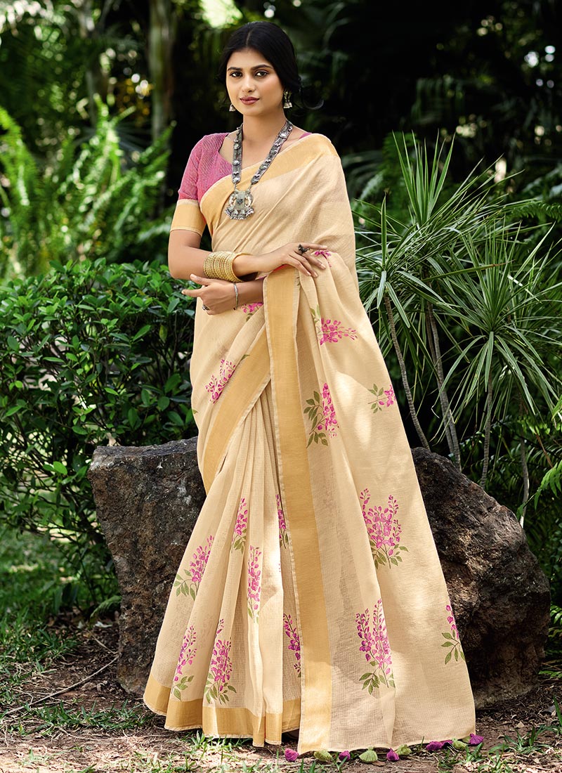 Purchase Linen sarees online | Linen saree styles online | Online Linen ...