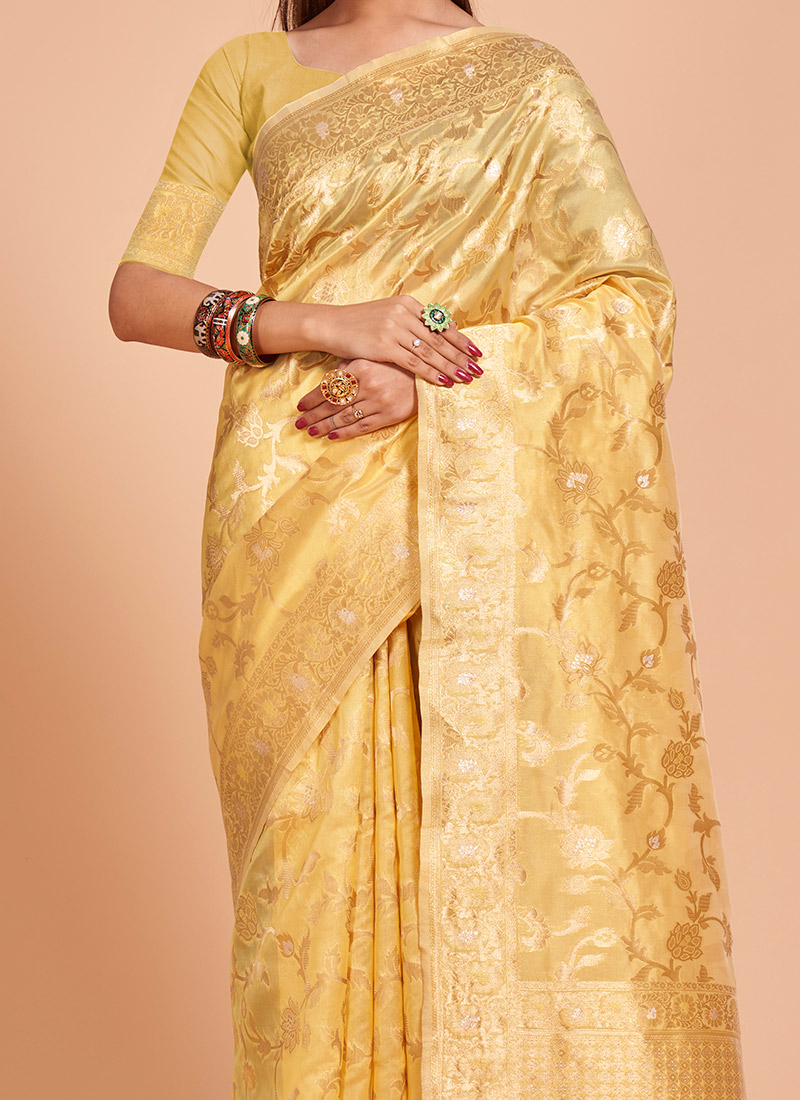 Shop Yellow Sarees Online | Purchase Yellow Sarees Online